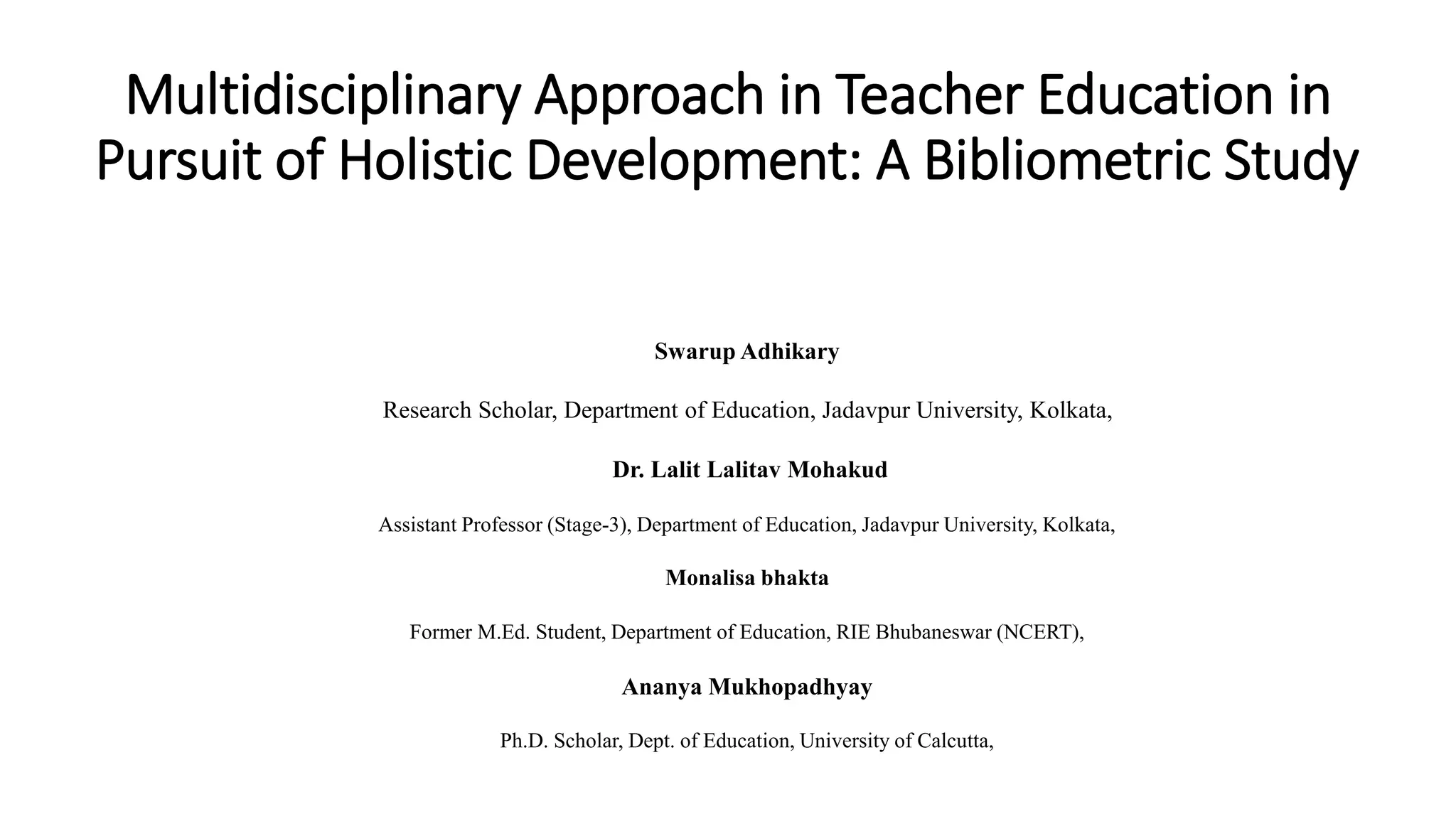 Multidisciplinary And Interdisciplinary Approach In Teacher Education ...