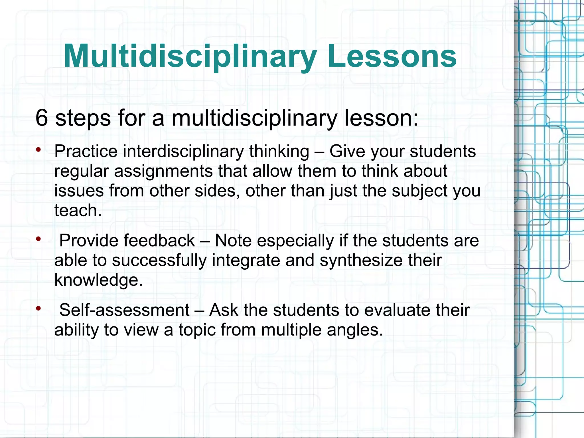 Multidisciplinary approach | PPT