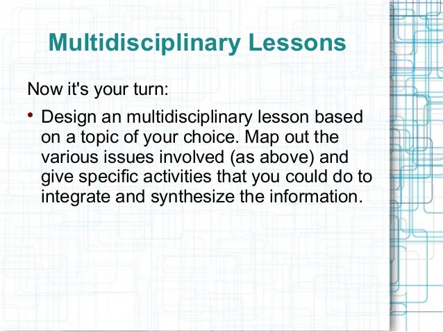 Multidisciplinary approach