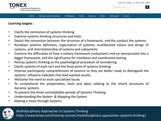 Multidisciplinary approaches to systems thinking | PPT
