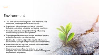 Multidisciplinary nature of environmental studies | PPTX