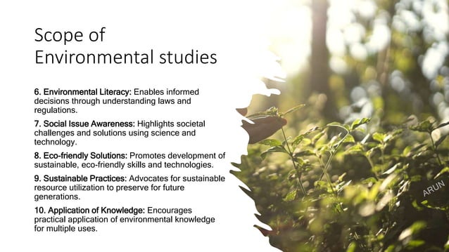 Multidisciplinary nature of environmental studies | PPTX