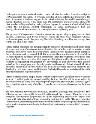Multidisciplinary approach to education in undergraduate studies dr ...
