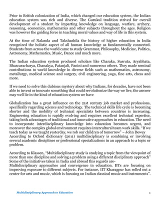 Multidisciplinary approach to education in undergraduate studies dr ...