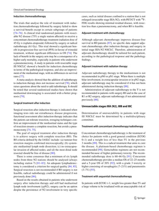 Multidisciplinary consensus statement on the clinical management of patient with stage III NSCLC ...