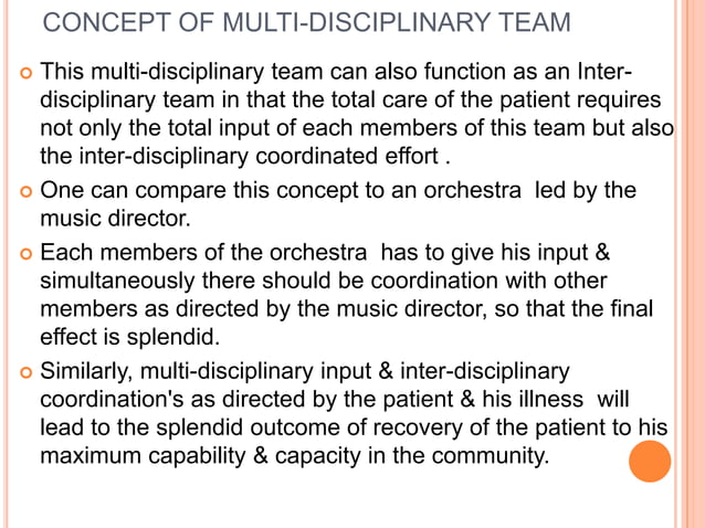 Multidisciplinary mental health team | PPTX | Mental Health | Diseases and Conditions