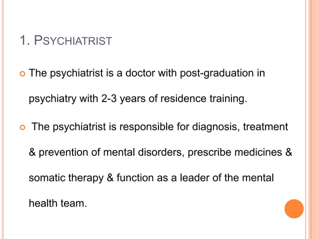 Multidisciplinary mental health team | PPTX | Mental Health | Diseases and Conditions