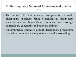 Multidisciplinary nature of enviroment | PDF