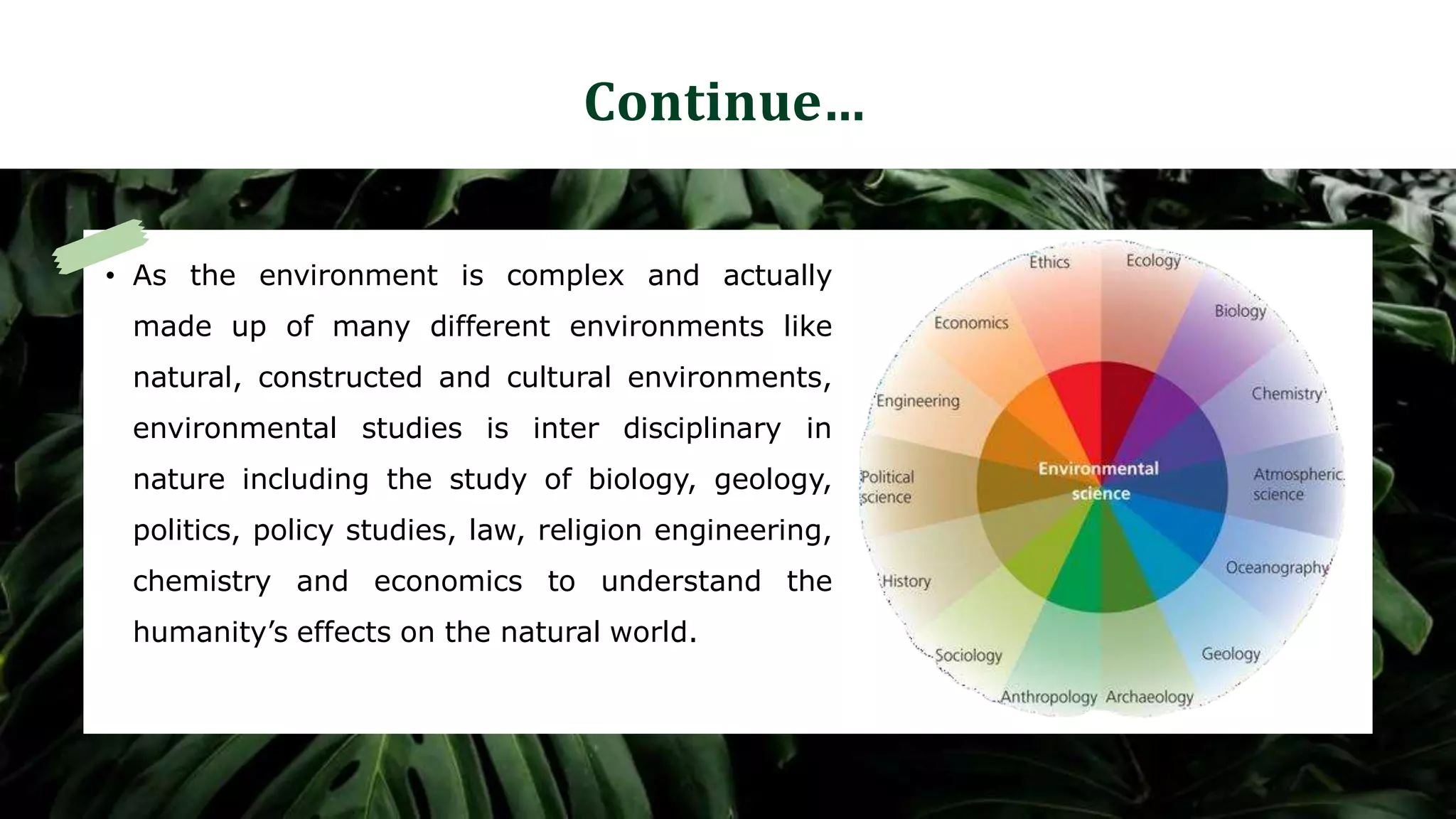 Multidisciplinary nature of enviromental studies.pptx by Jeel Dobariya ...