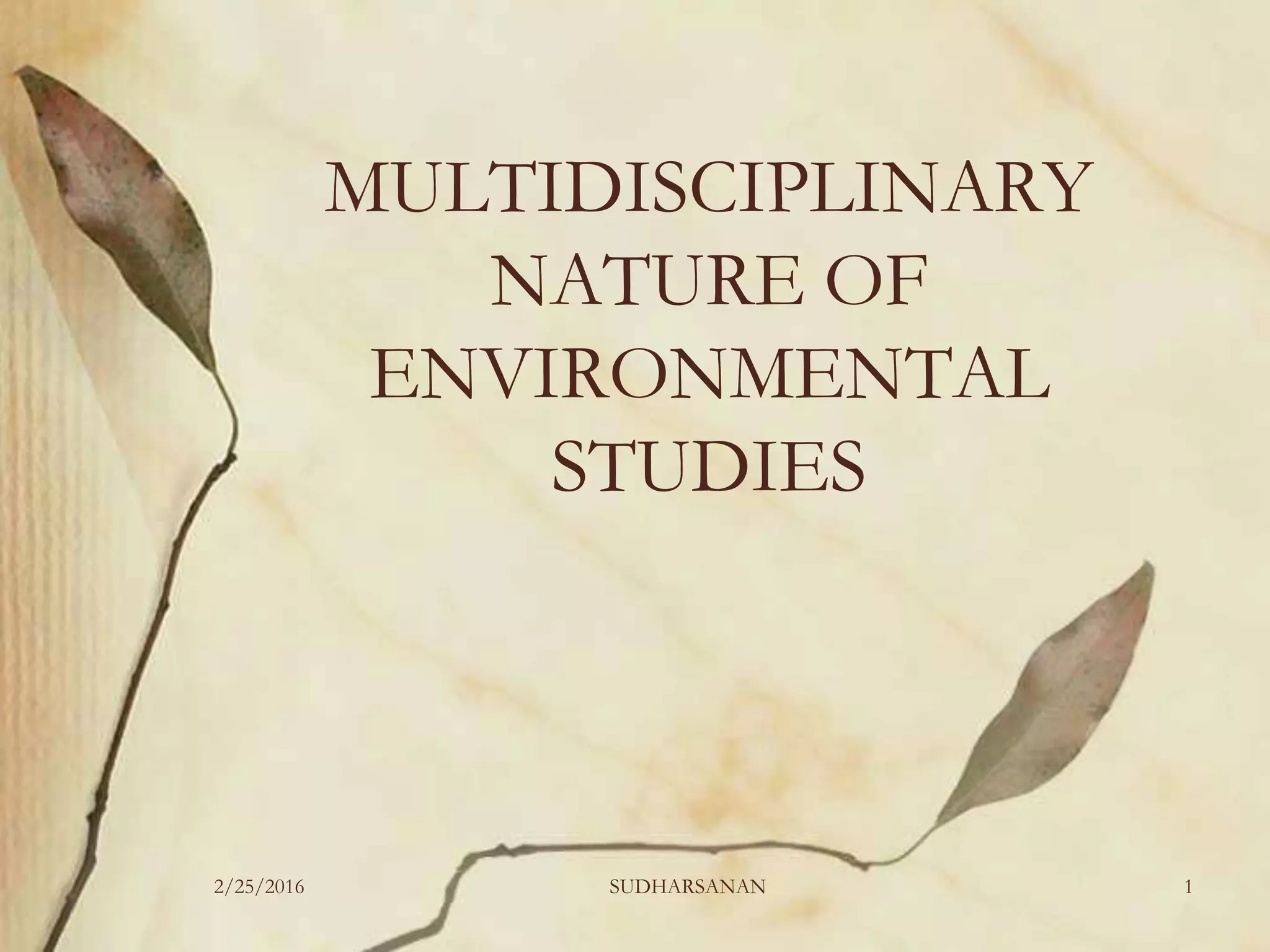 Environmental studies | PPTX