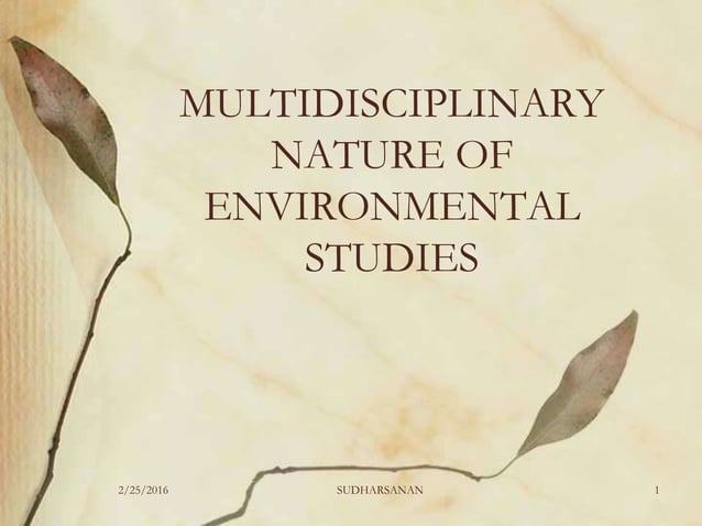 Environmental studies | PPT