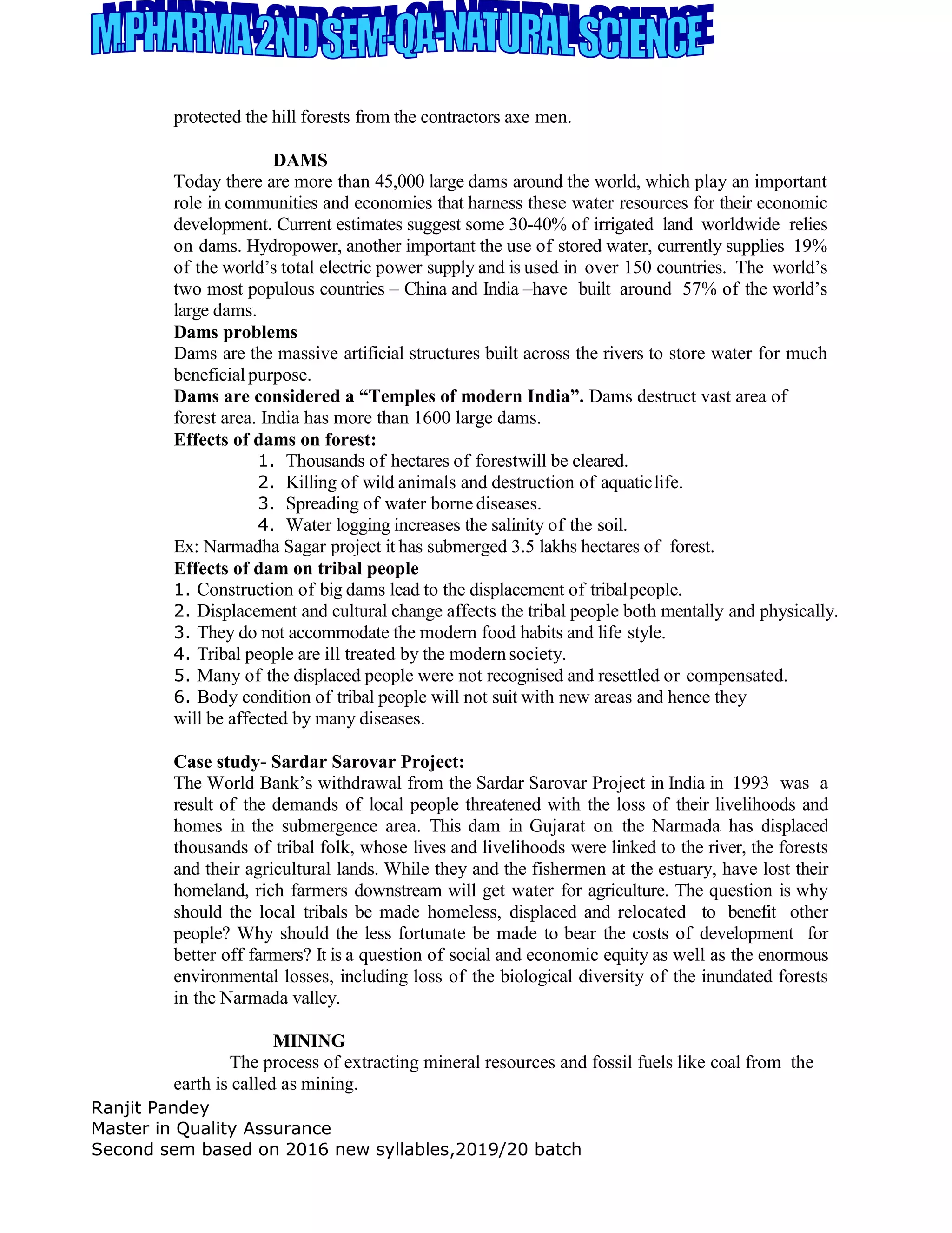 Multidisciplinary nature of environmental studies: Natural Resources ...