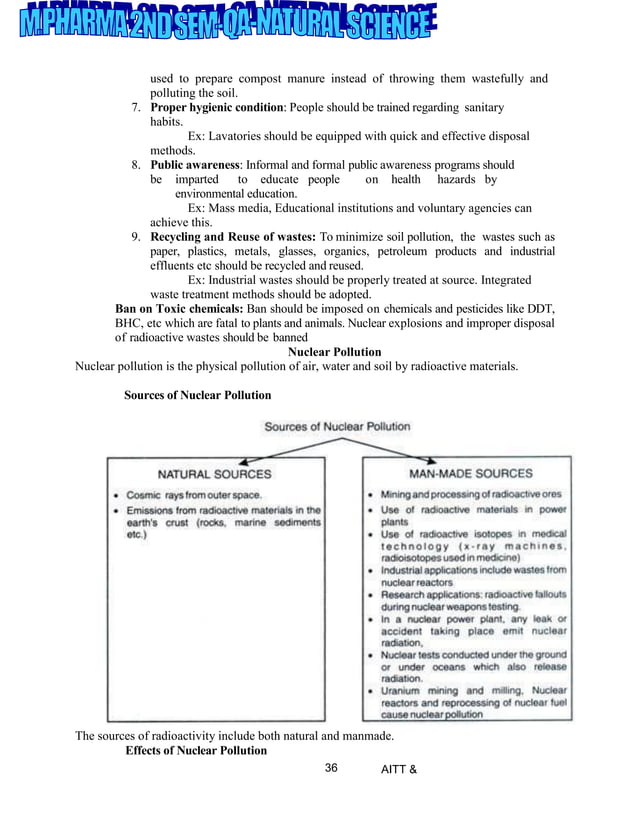 Multidisciplinary nature of environmental studies: Natural Resources ...