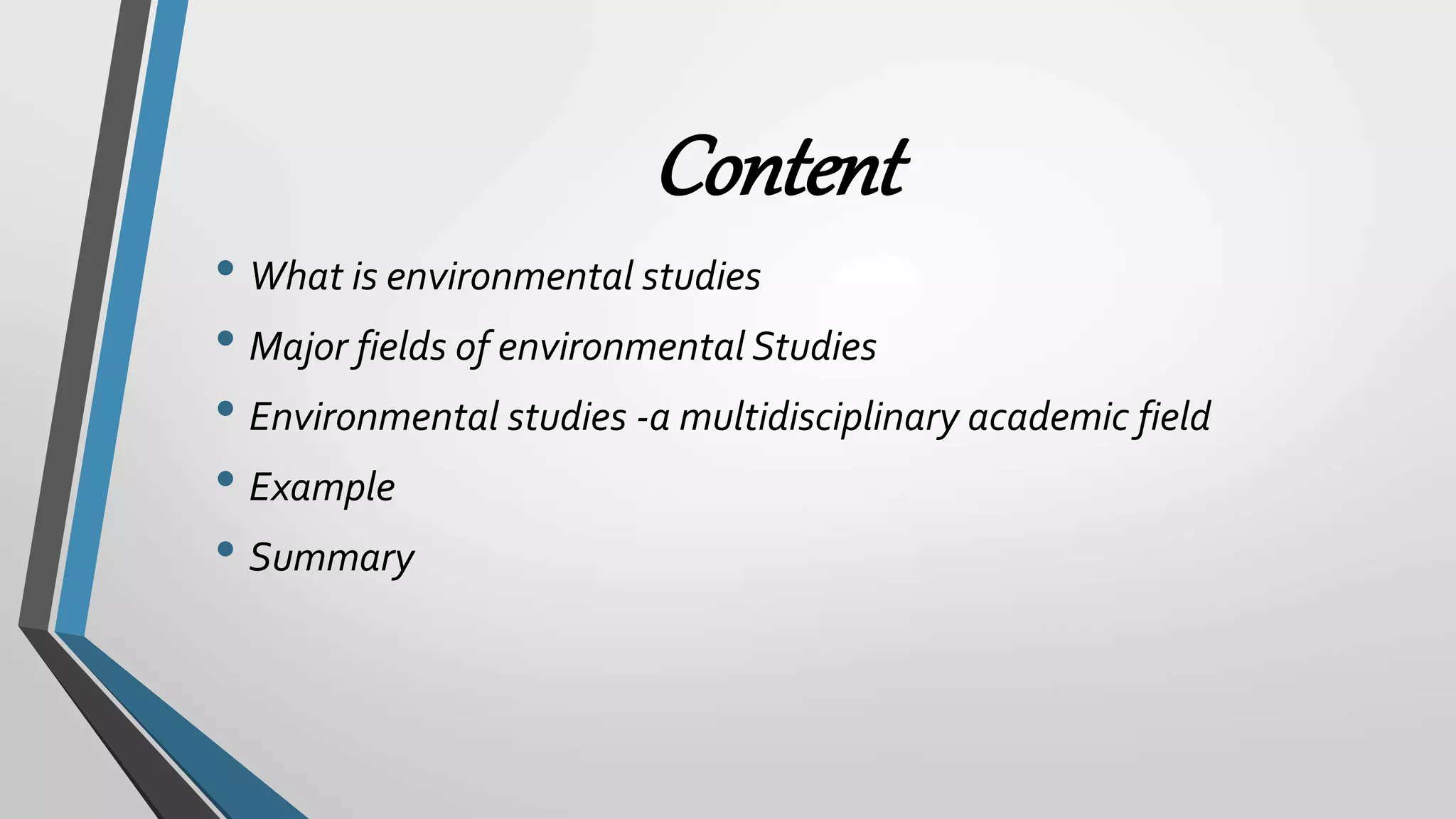 Multidisciplinary nature of environmental studies | PPTX