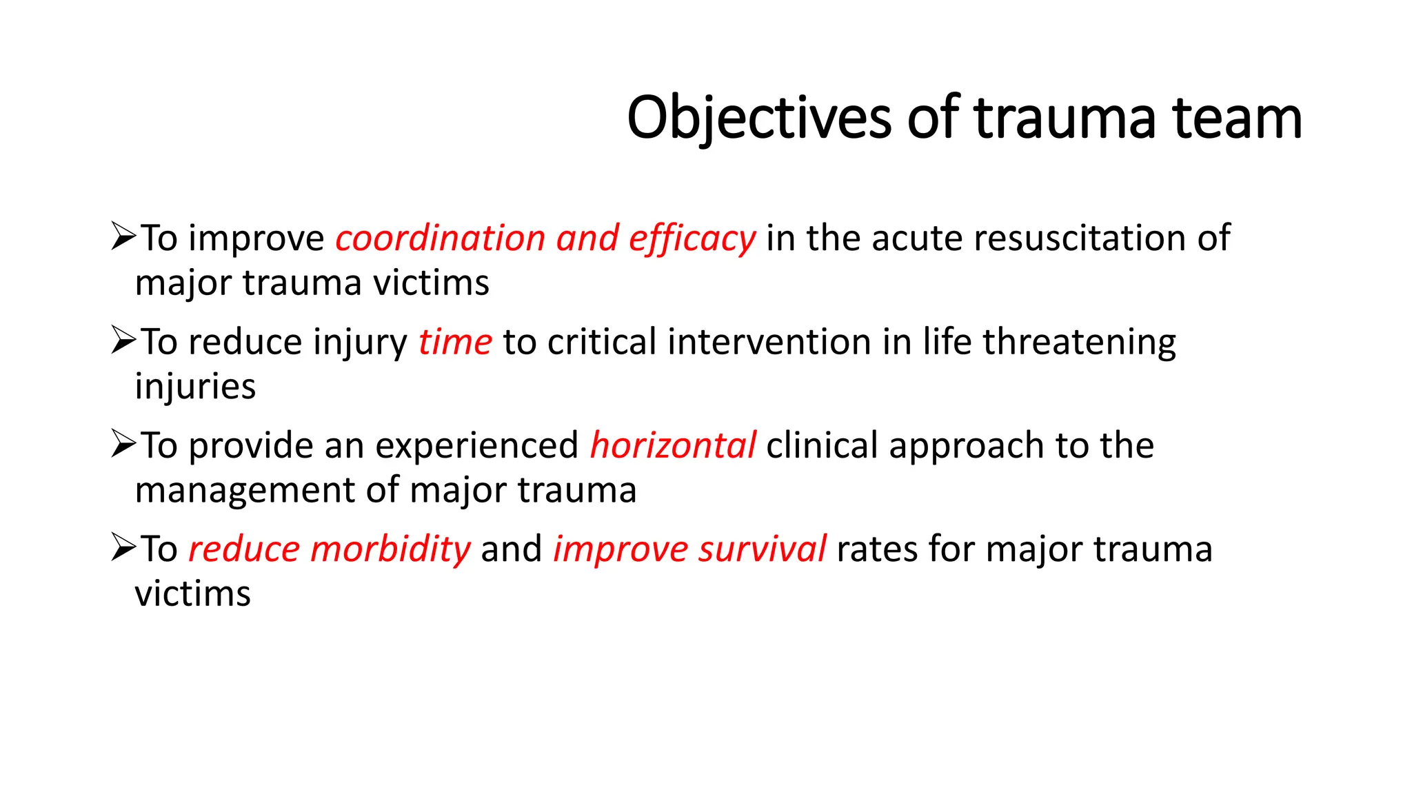 MULTIDISCIPLINARY Trauma Team meeting@!! | PDF