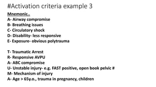MULTIDISCIPLINARY Trauma Team meeting@!! | PDF | First Aid | Injuries