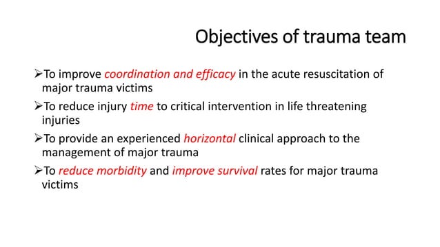 MULTIDISCIPLINARY Trauma Team meeting@!! | PPT