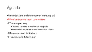 MULTIDISCIPLINARY Trauma Team meeting@!! | PDF | First Aid | Injuries