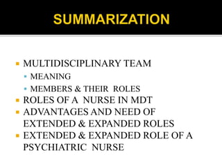 Multi discplinary health team | PPTX