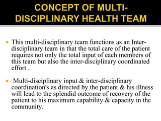 Multi discplinary health team | PPTX