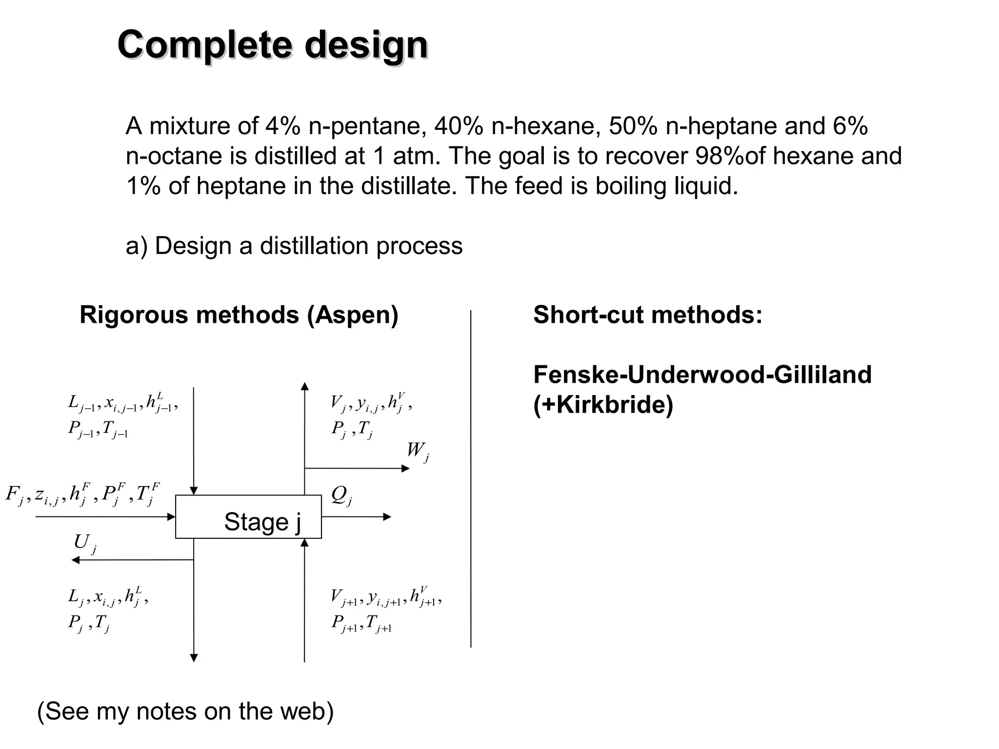Introduction to multicomponent distillation | PPT