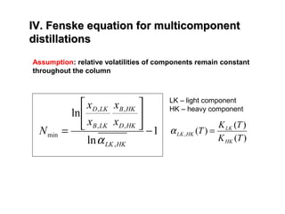 Introduction to multicomponent distillation | PPT