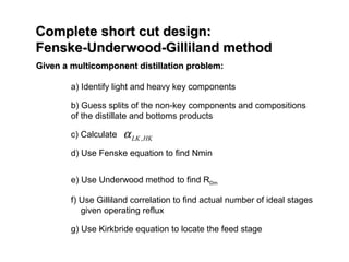 Introduction to multicomponent distillation | PPT