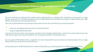 Multi Domain Wildcard Features explained by CheapSSLsecurity | PPT