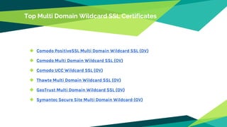 Multi Domain Wildcard Features explained by CheapSSLsecurity | PPT