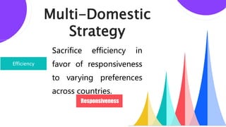 Multidomestic stategy | PPTX | Business | Business and Finance