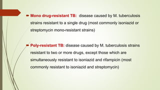 Multi drug resistance (MDR TB) tuberculosis | PPTX | Infectious ...