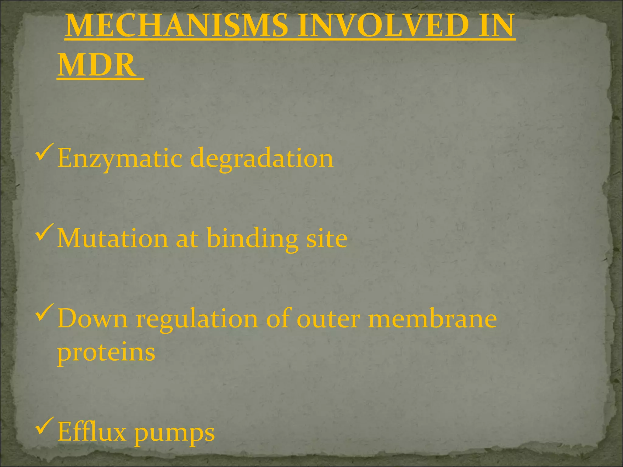 Multi drug resistanse | PPT