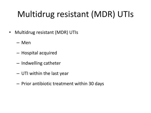 Multidrug resistant UTI.pptx | Infectious Diseases | Diseases and ...