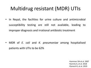 Multidrug resistant UTI.pptx | Infectious Diseases | Diseases and ...