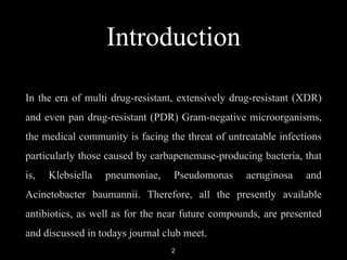 Multi-drug resistance current emerging therapeutics | PPTX