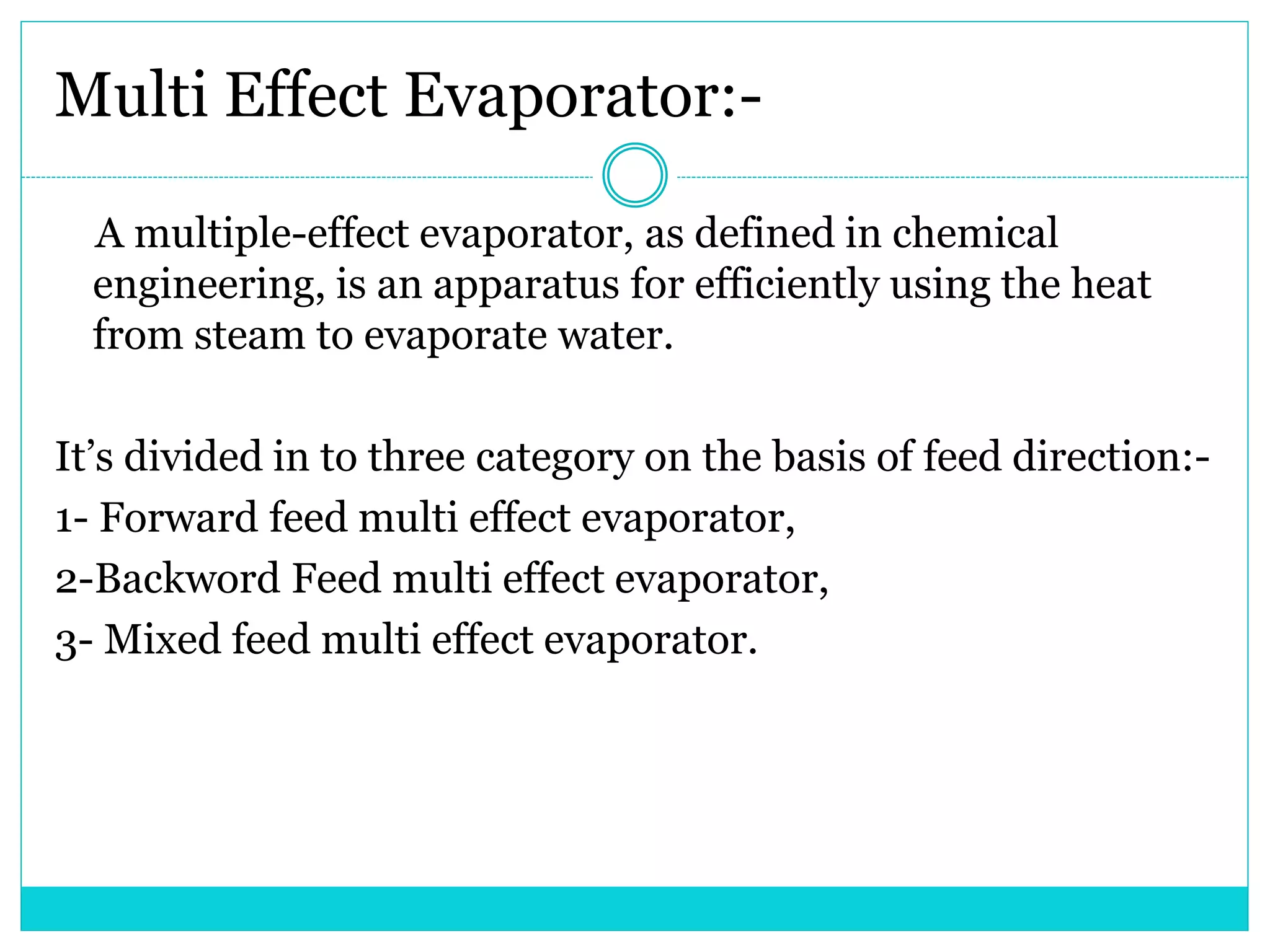 Multi effect evaporator | PPTX