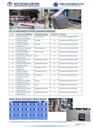 MULTIFABS LIMITED Dyeing factory profile # Porag Abdullah | PDF