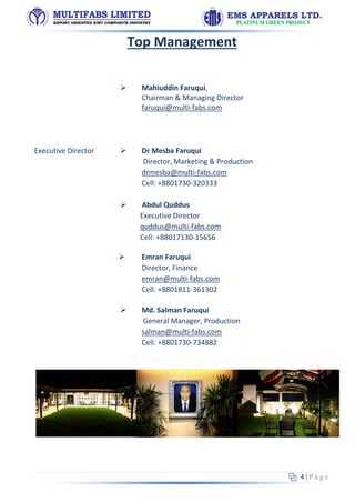 MULTIFABS LIMITED Dyeing factory profile # Porag Abdullah | PDF