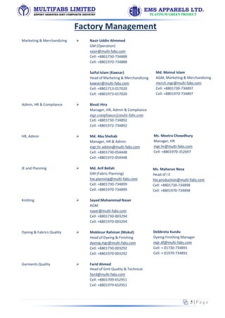 MULTIFABS LIMITED Dyeing factory profile # Porag Abdullah | PDF