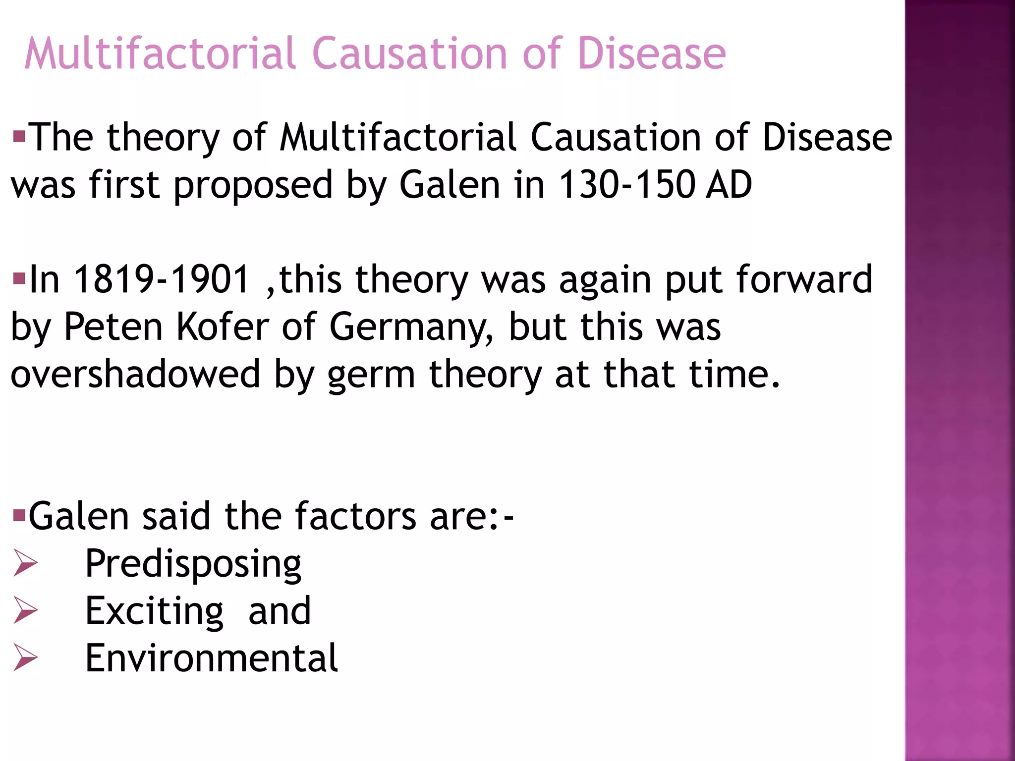 Multifactorial causation of disease | PPTX