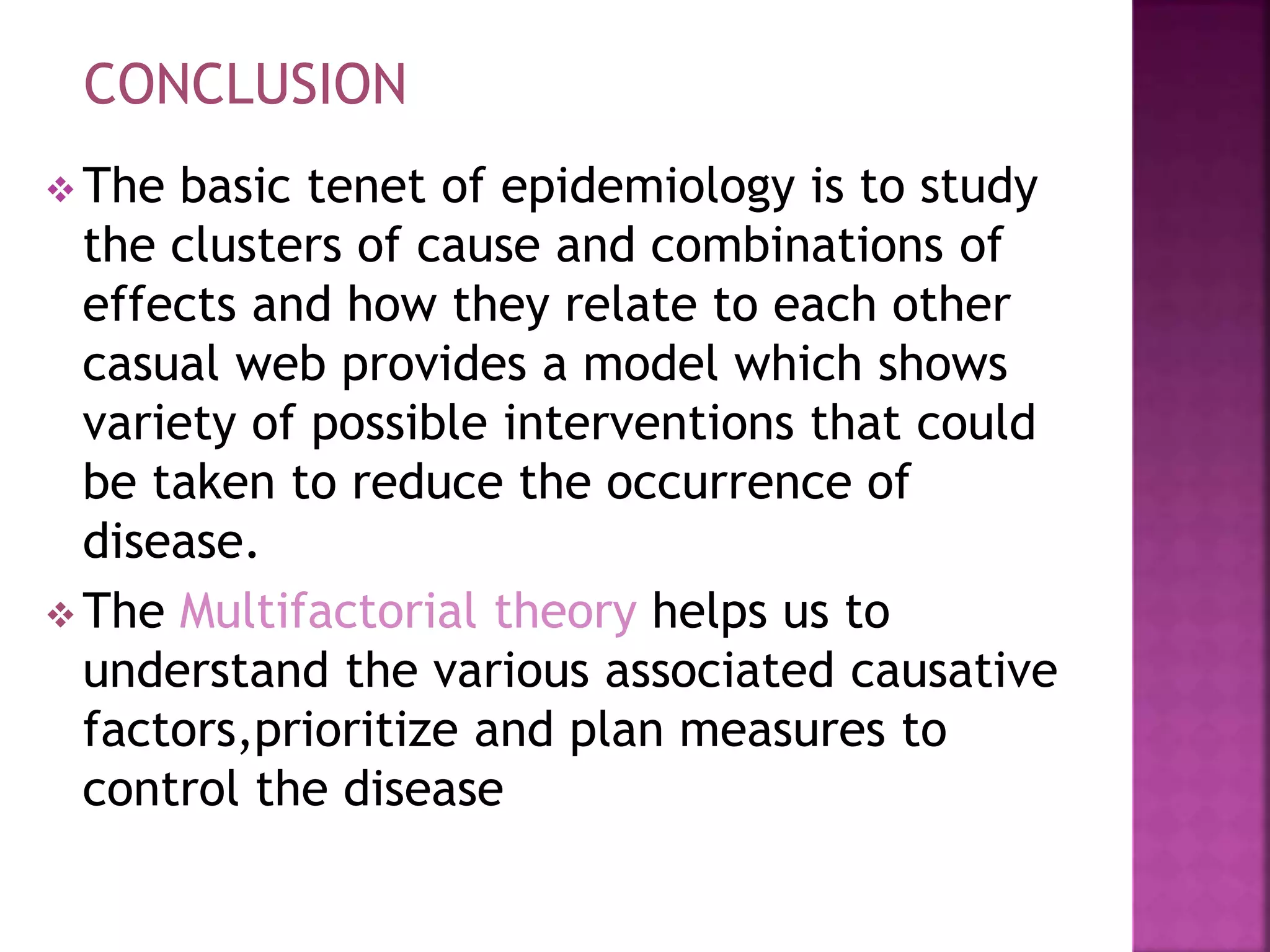 Multifactorial causation of disease | PPTX