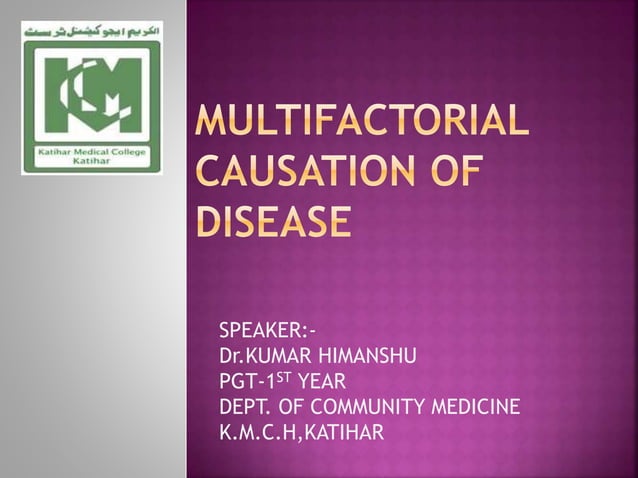 Multifactorial causation of disease | PPTX | Infectious Diseases ...