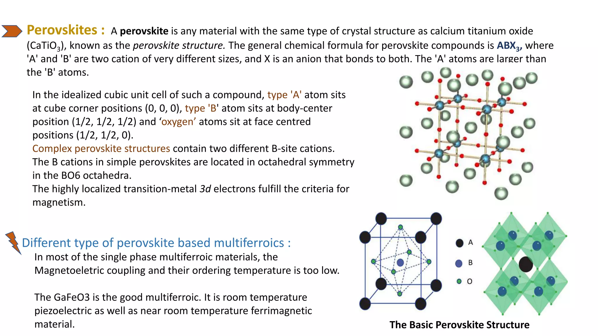 Multiferroic project literature survey | PPTX | Chemistry | Science