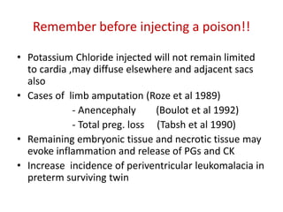 Multifetal pregnancy fetal reduction | PPTX