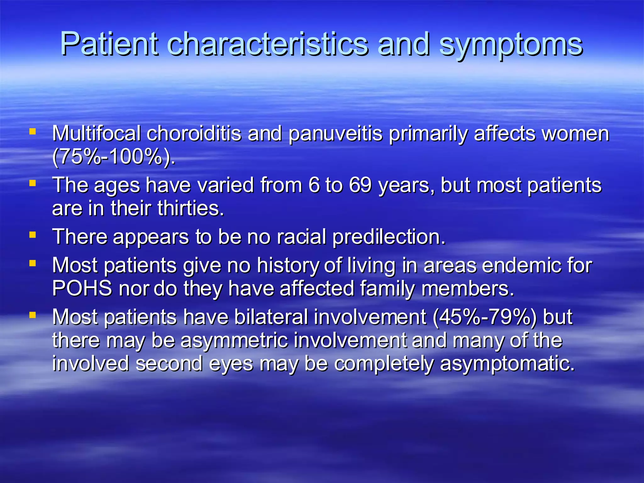 Multifocal Choroiditis | PPT