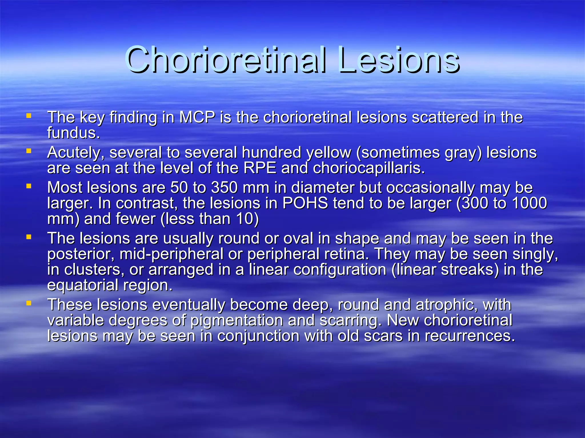Multifocal Choroiditis | PPT