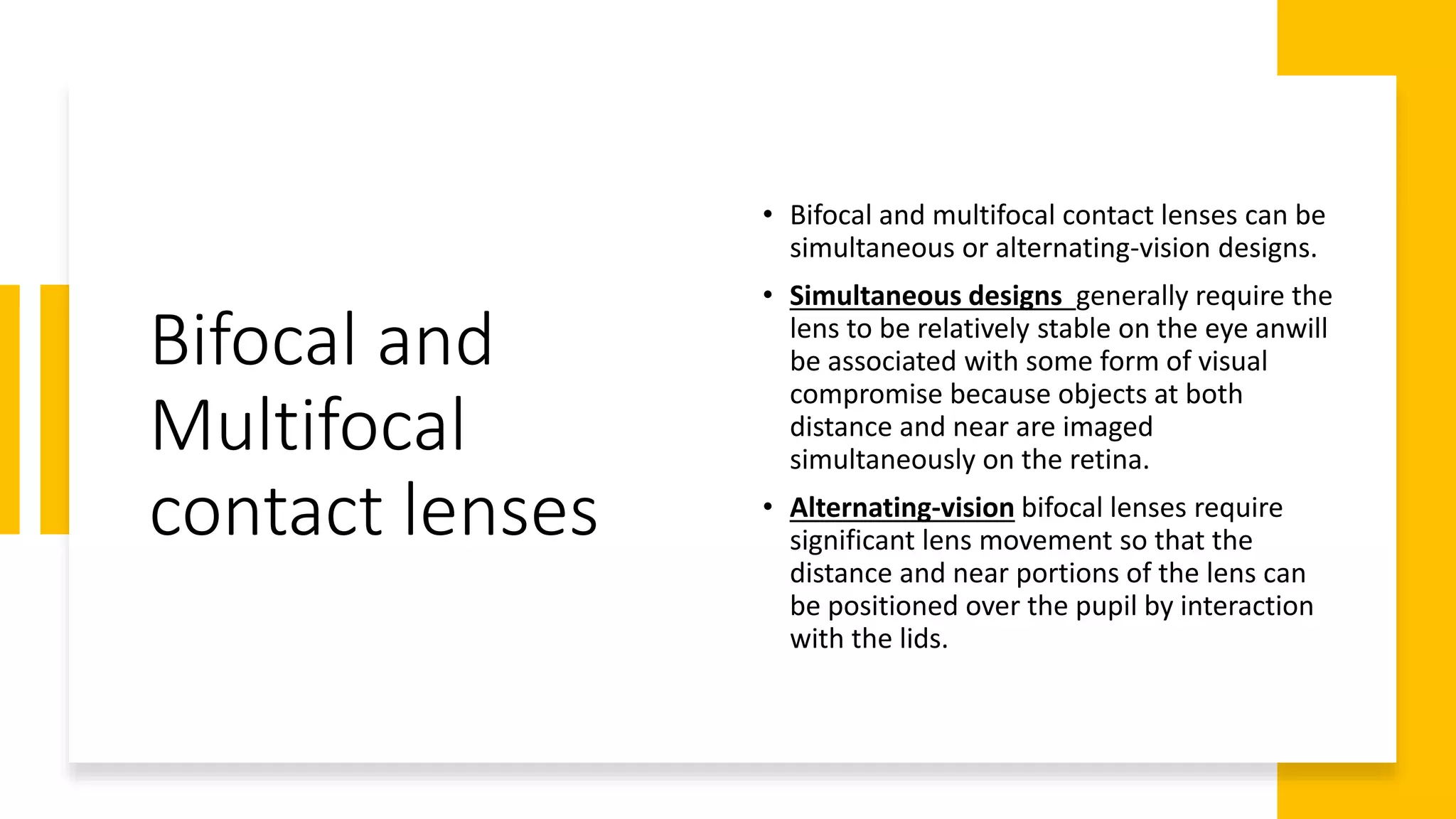 Multifocal cl fitting meenakshi | PPTX