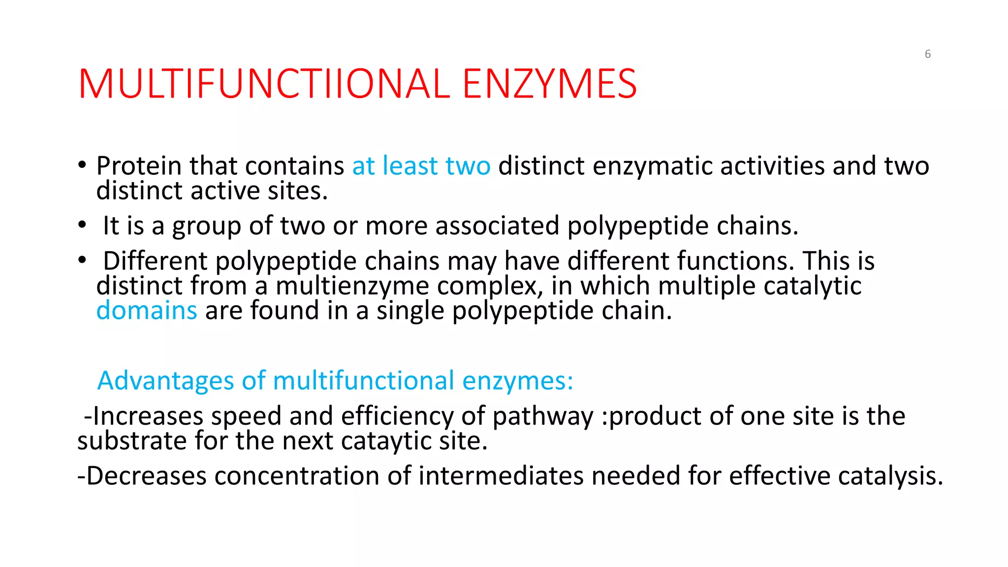 Multifunctional enzymes | PPTX
