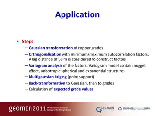 Multigaussian Kriging Min-max Autocorrelation factors | PDF | Commodities | Economy