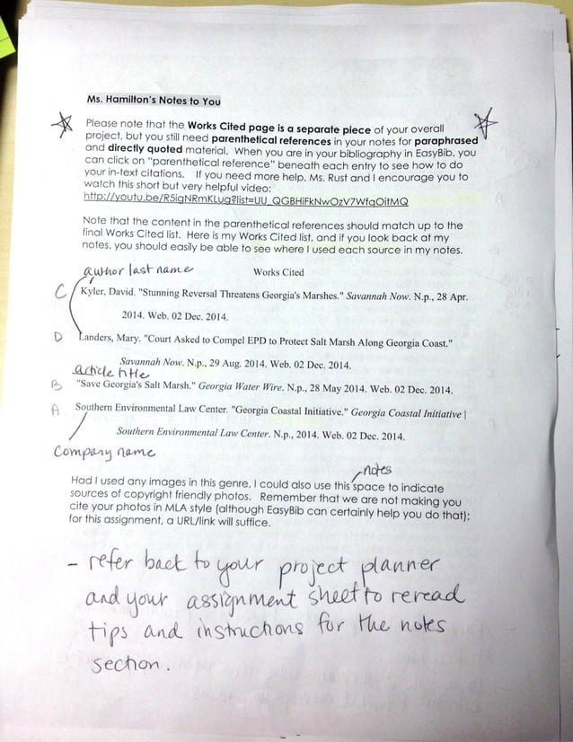 Sample Multigenre Notes Examples with Annotations from Ms. Rust | PDF